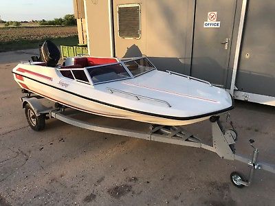 13ft 4 Seater Speed Boat With 60hp 2 Stroke Mercury Outboard + Trailer ...
