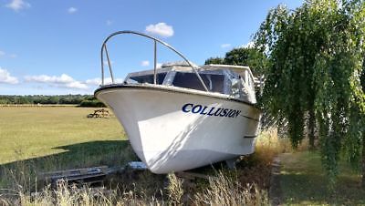 25ft Canal River Cruiser Boat Craft, Excellent Project, Live Aboard ...