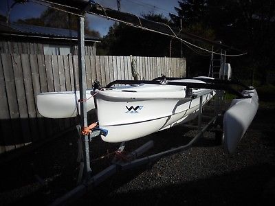 Sailing Boat Windrider 17 Trimaran With 5hp Outboard – Cheap Boats