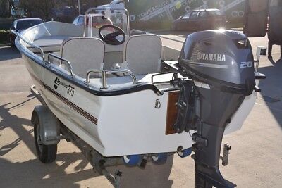 Bonwitco 375 Fish ‘n’ Ski Boat, New Yamaha 20 Hp Yamaha And Trailer ...