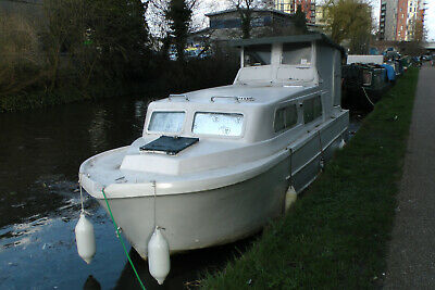 Norman 23ft Grp Fibreglass Canal Boat River Cruiser With Mercury 6 Hp ...