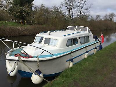 Norman 23 Cabin Cruiser Boat Canal/river Leisure Cruising Fishing Honda ...