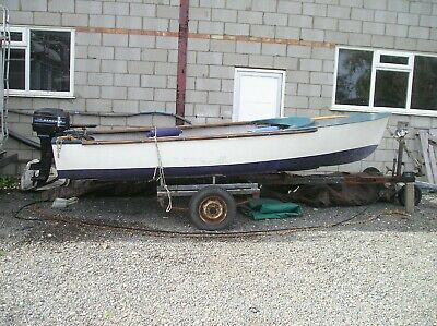 15′ Grp Fishing Dinghy/runabout And Launching Trailer/ No Engine/ No ...