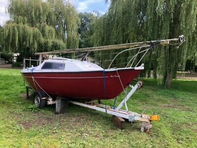 Sandpiper Sailing Boat / River Cruiser, Outboard Engine And Trailer ...