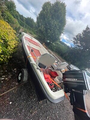 14ft Dory Fishing Boat With 50hp Mercury Engine And Trailer – Cheap Boats