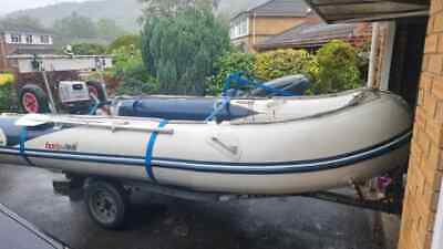 Honwave T40 Ae Inflatable Boat Mariner 25hp Outboard Extreme Galvanised ...