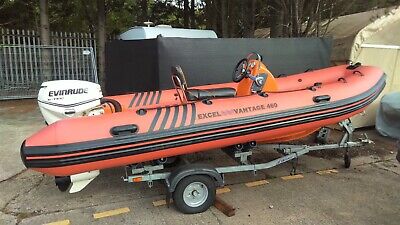 Excel Vantage 460 Rib Rigid Inflatable Boat Evinrude 40hp. Sailing Club ...
