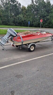 Sims Super V, Speed Boat, 60hp Evinrude & Trailer – Cheap Boats