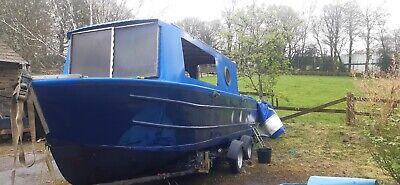 22ft Narrow Boat And Trailer – Ideal For A Project – Cheap Boats