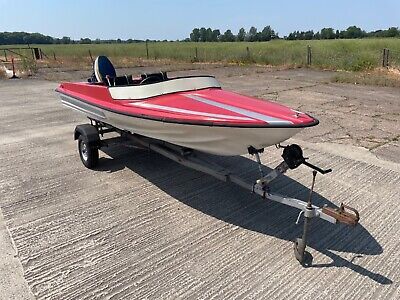 13.5ft Speed/power Boat With 25hp Yamaha Outboard & Trailer – Cheap Boats