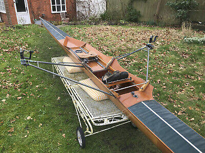 Rowing Boat – Wooden Single Sculling Boat And Riggers – Cheap Boats