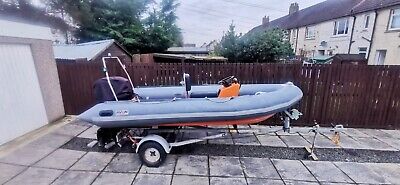 Avon Rib Boat Trailer And Outboard – Cheap Boats