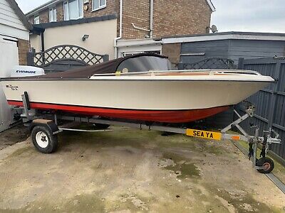 Broom Scorpio De Lux 15foot Speed Boat With 40hp Evinrude Outboard Plus ...