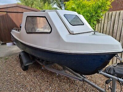 13ft Cuddy Cab Sea Otter Fishing Boat 20hp And Trailer – Cheap Boats