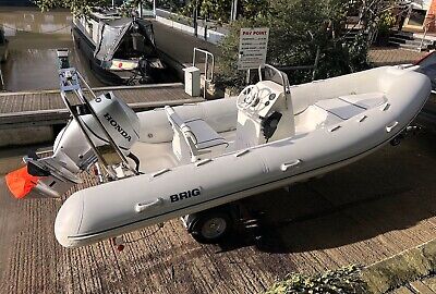 Brig Falcon 500 Deluxe 5m 9man Rigid Inflatable Boat Rib, 60hp Efi New ...